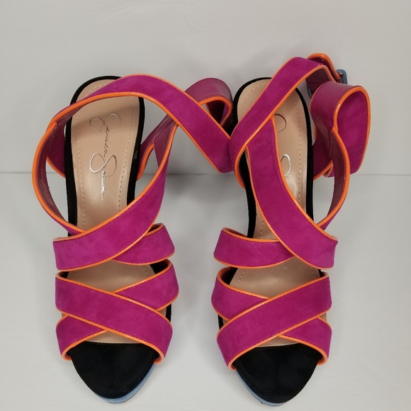 Jessica Simpson | Shoes | Jessica Simpson Colorful Suede Sandals | Poshmark
